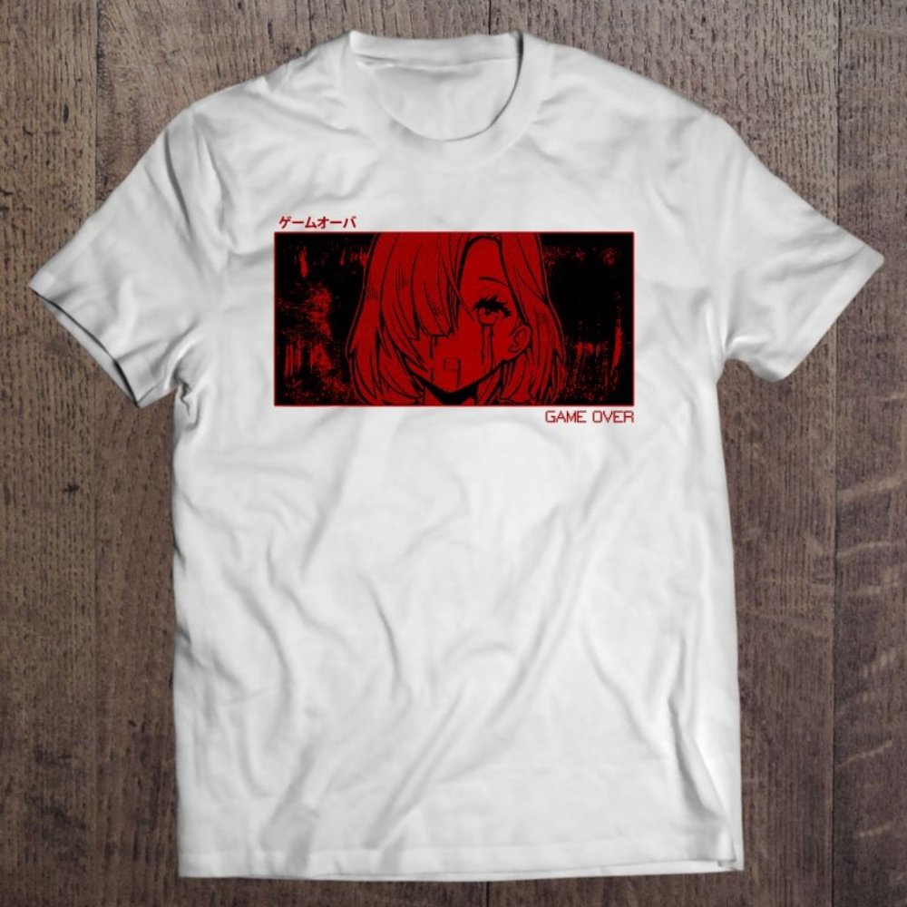 Soft Grunge Aesthetic Game Over Anime Girl Sad Haraju… - Gem